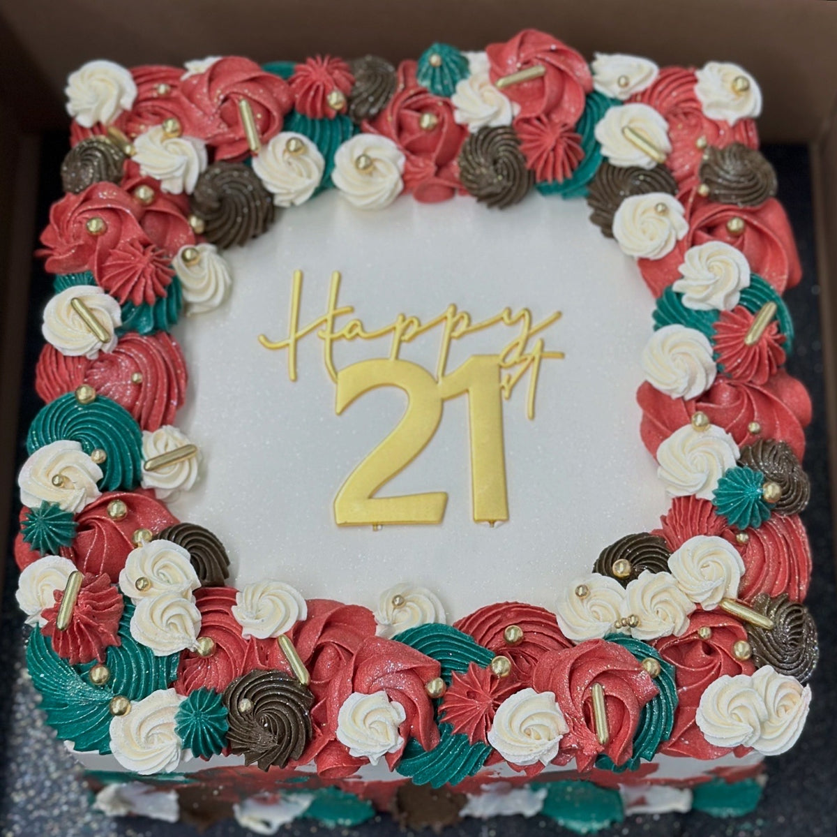 Square Celebration Cake – This Little Cakery