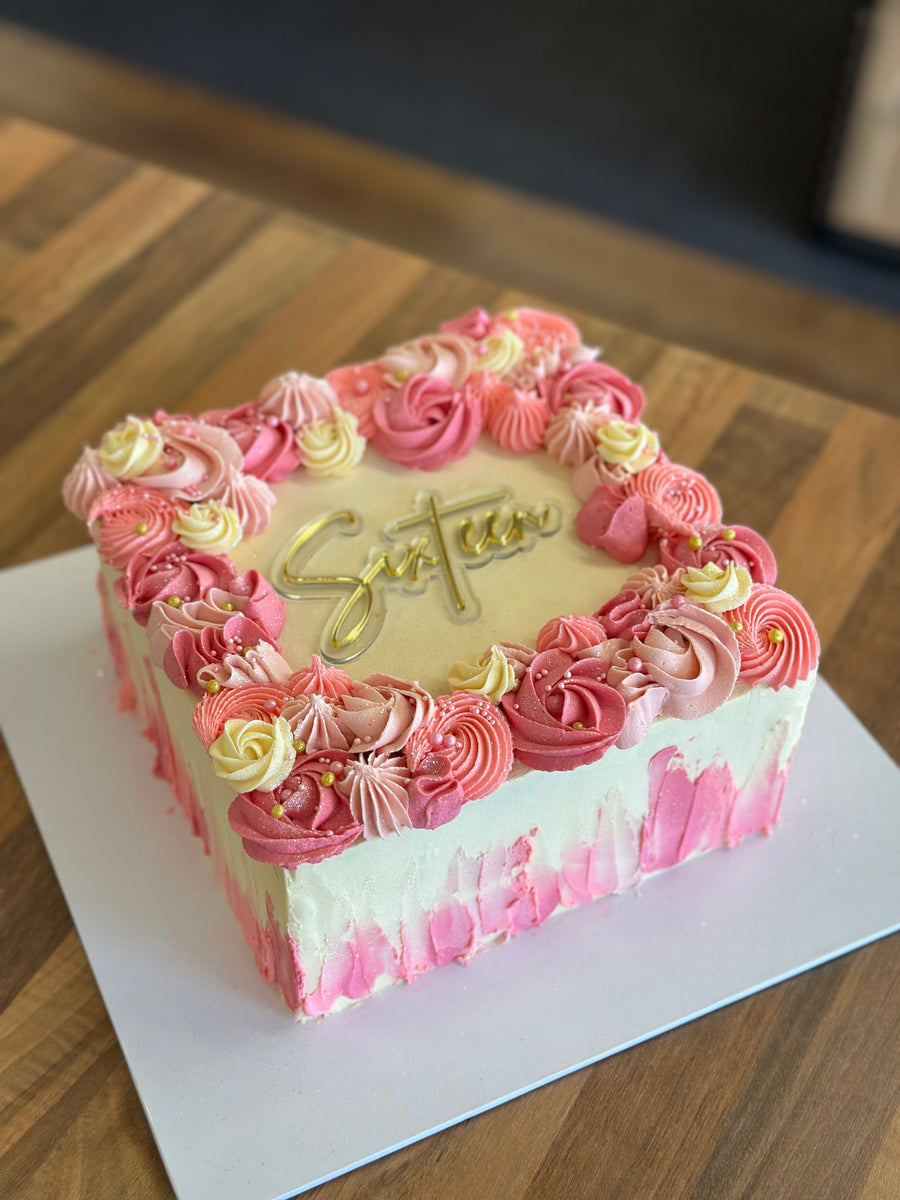Square Celebration Cake – This Little Cakery
