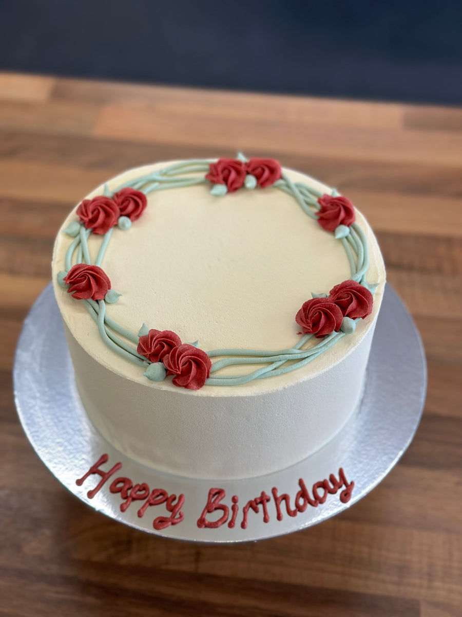 Tiny Rose Garland Cake – This Little Cakery